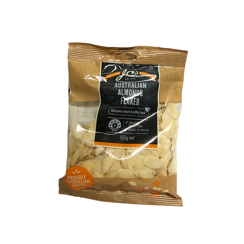 Australian Almonds Flaked 100g | Biviano & Sons