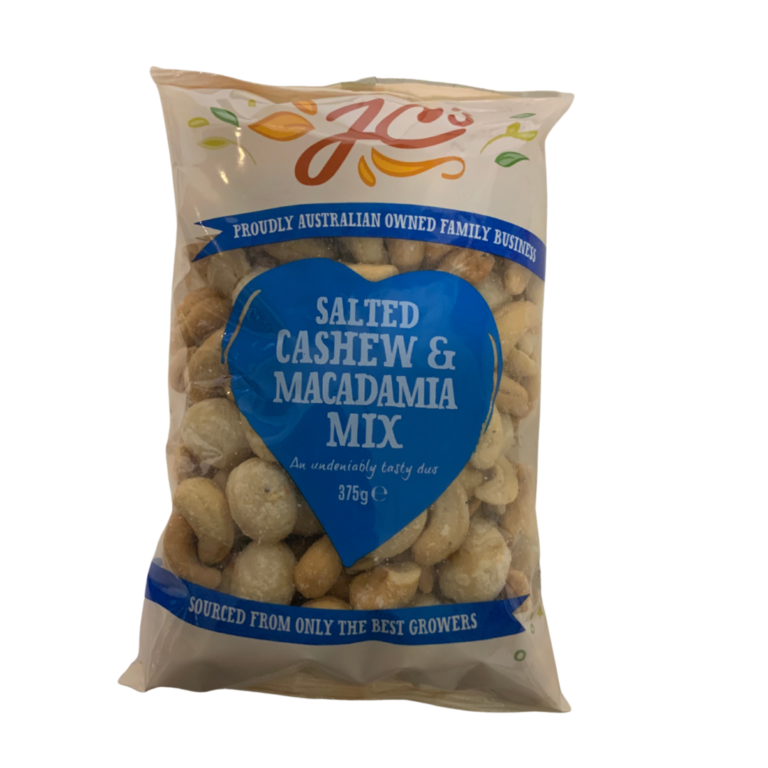 Salted Cashew Macadamia Mix 375g - Biviano & Sons