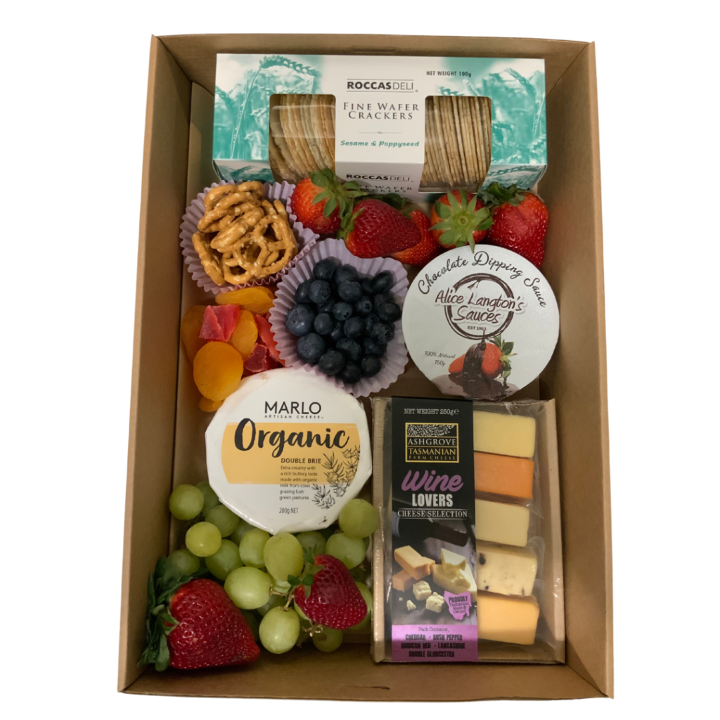 Hamper Box - Cheese Fruits And Dips - Biviano & Sons